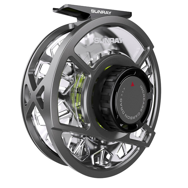 Lock Fly Reel Lime Hub