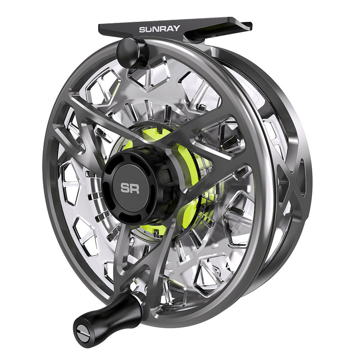 Lock Fly Reel Lime Hub
